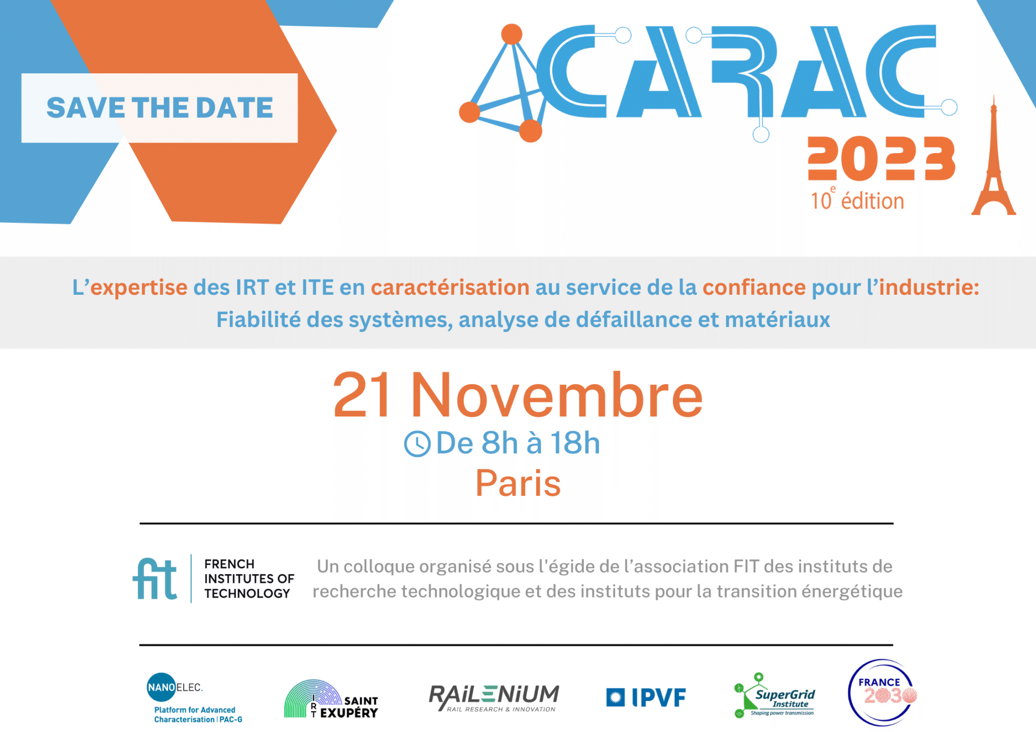 Carac'2023 : la caractérisation au service de la confiance pour l ...